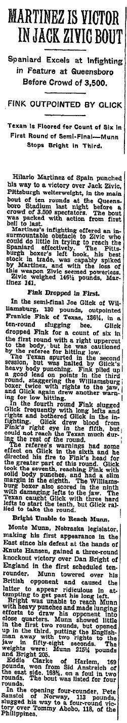 Hilario Martinez vs. Jack Zivic - BoxRec