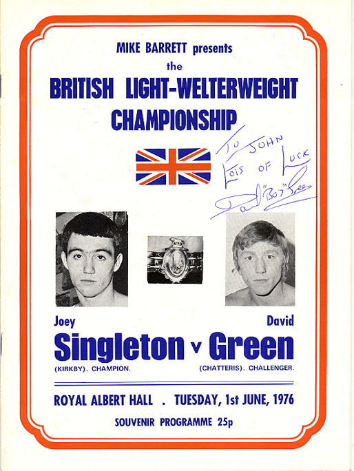 Joey Singleton vs. Dave Green - BoxRec