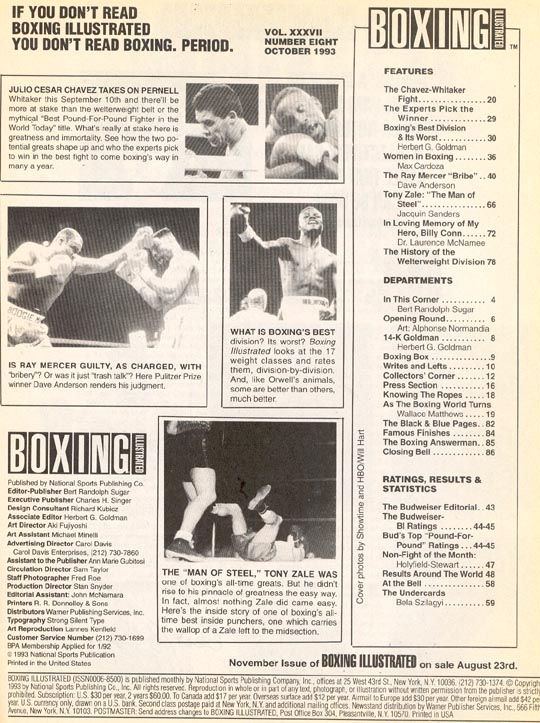 Boxing Illustrated: October 1993 - BoxRec
