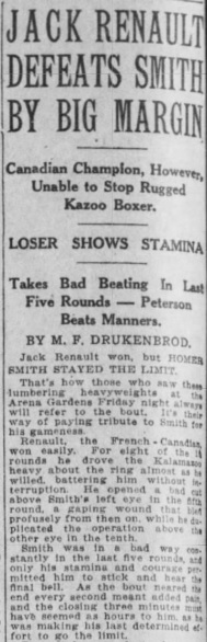 Jack Renault vs. Homer Smith (2nd meeting) - BoxRec