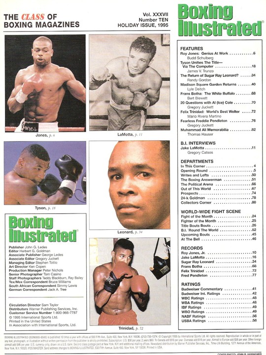 Boxing Illustrated: Holiday 1995 - BoxRec
