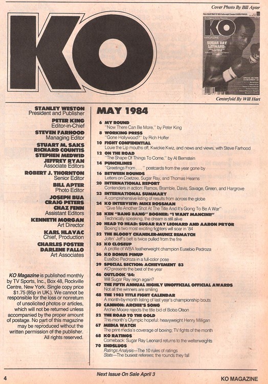 KO Magazine: May 1984 - BoxRec