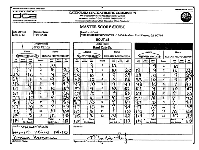 Timothy Bradley vs. Ruslan Provodnikov - BoxRec