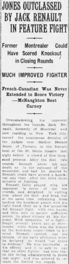 Soldier Jones vs. Jack Renault (2nd meeting) - BoxRec