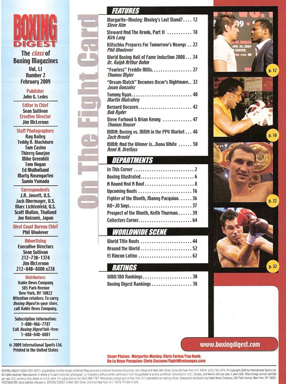 Boxing Digest: February 2009 - BoxRec