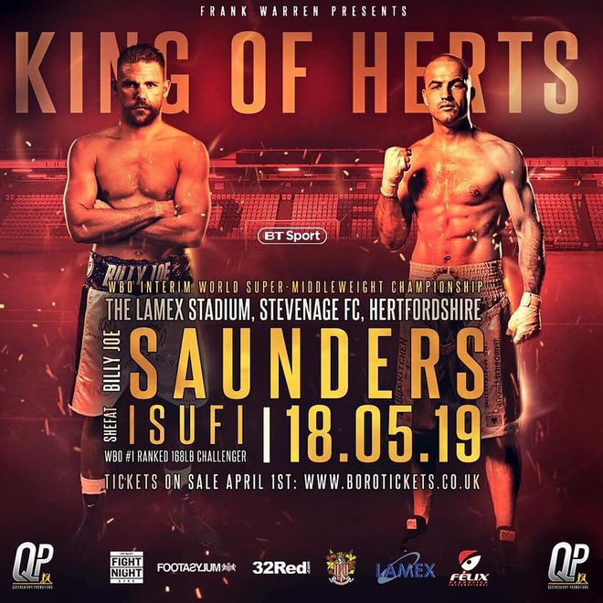 Billy Joe Saunders vs. Shefat Isufi - BoxRec