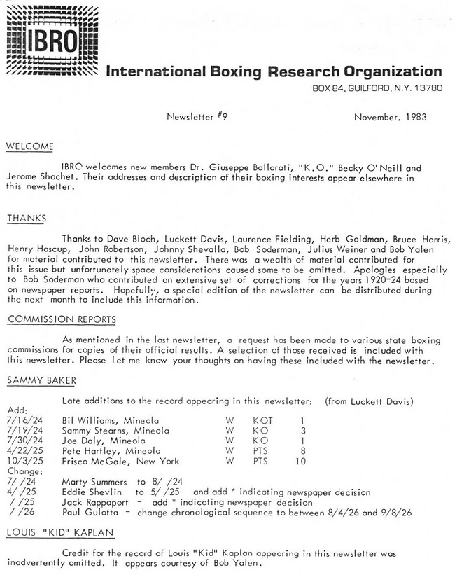 IBRO Journal Issue No. 09 - BoxRec