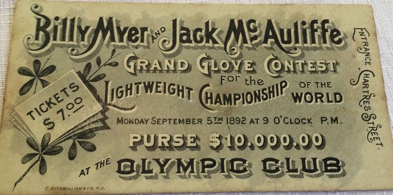 Jack McAuliffe vs. Billy Myer (2nd meeting) - BoxRec